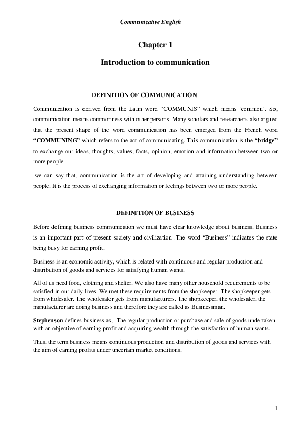 (DOC) Introduction to communication