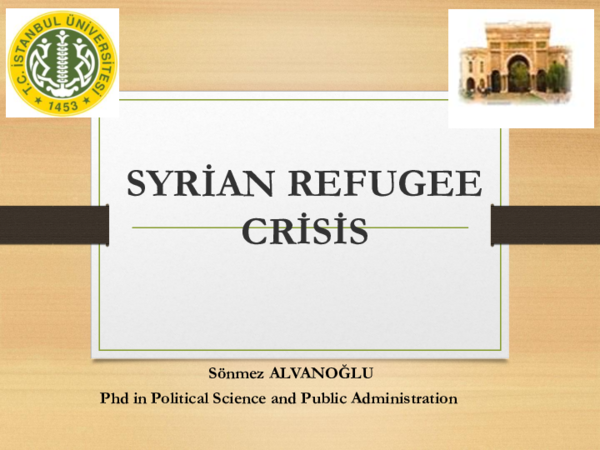 (PPT) Syrian Refugees in Turkey Presentation