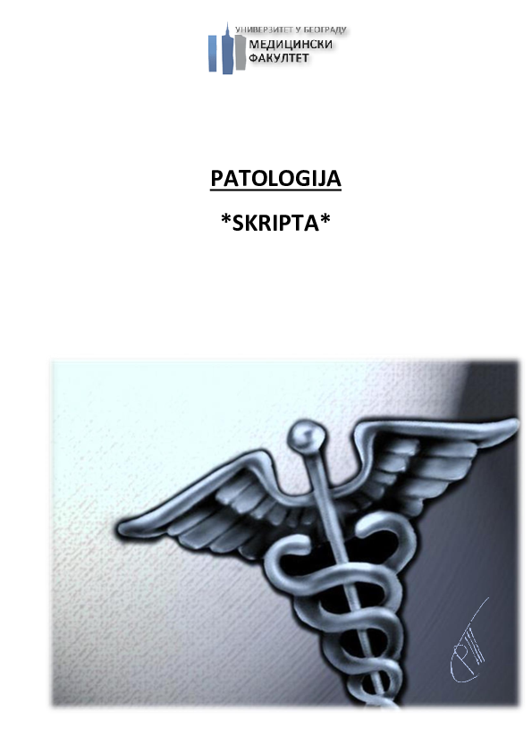 (PDF) PATOLOGIJA *SKRIPTA