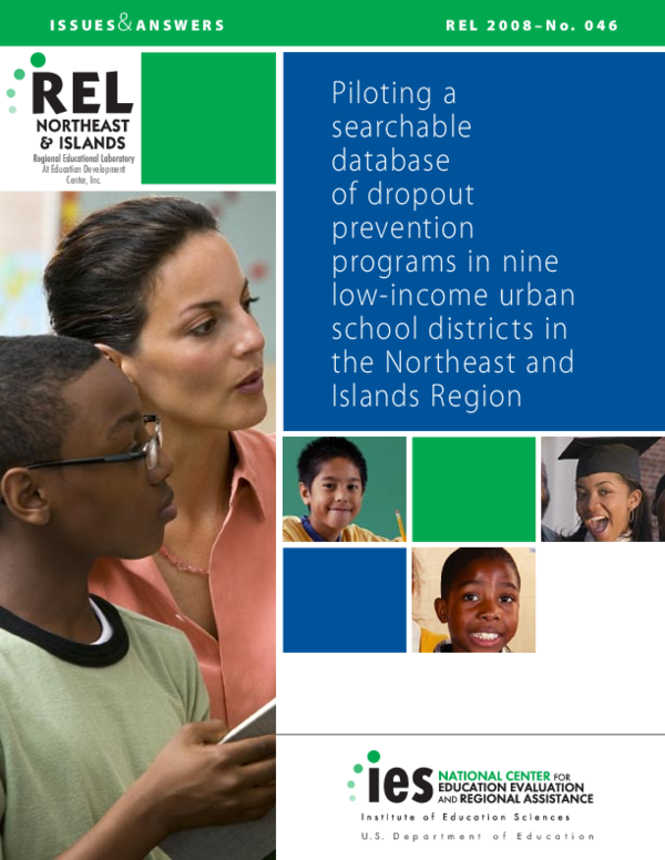 (PDF) Piloting a searchable database of dropout prevention programs in ...