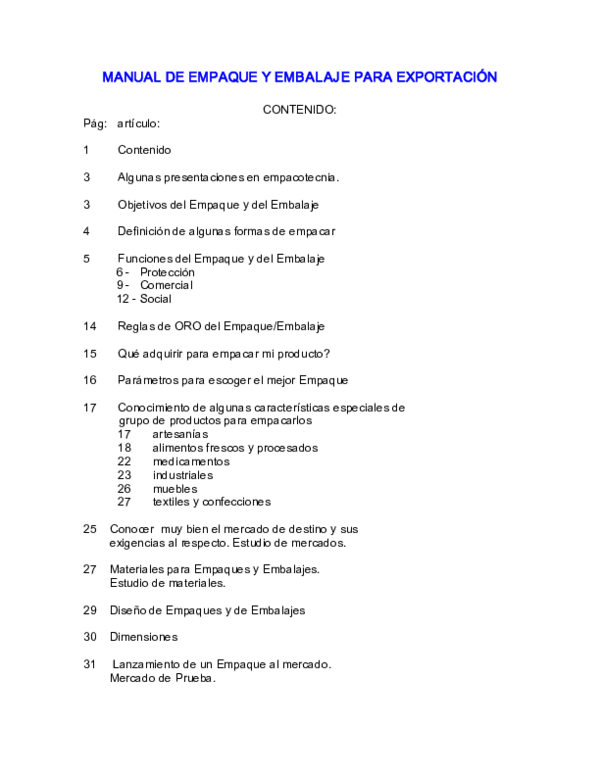 Pdf Manual De Empaque Y Embalaje Para Exportación