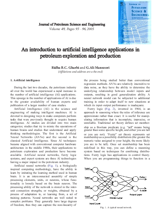 (PDF) An introduction to artificial intelligence applications in ...