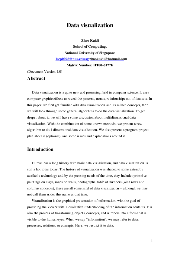 (PDF) Data visualization