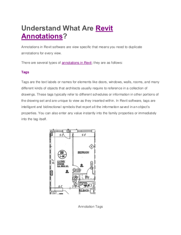 (DOC) Understand What Are Revit Annotations