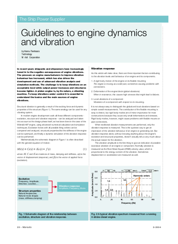 (PDF) Guidelines dynamics vibration engine