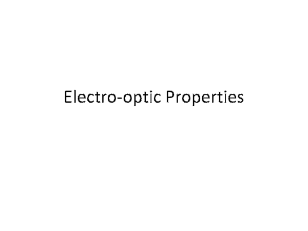 (PDF) Electro-optic Properties