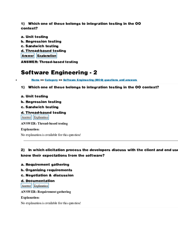 Doc Which One Of These Belongs To Integration Testing In The Oo Context
