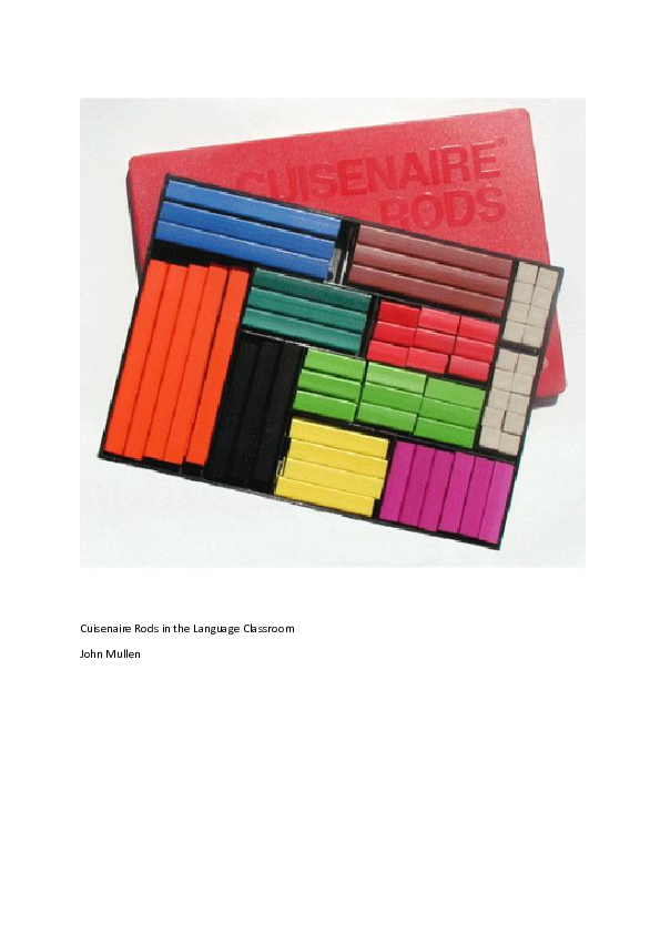 (PDF) [PDF Full text ] Cuisenaire rods in the language classroom