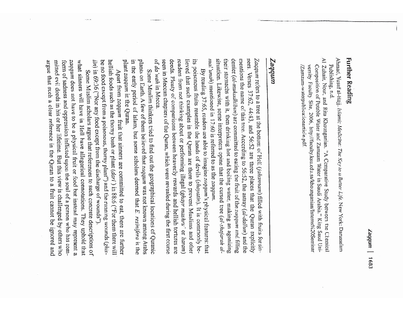 (PDF) Zaqqum (a tree in Jahannam)