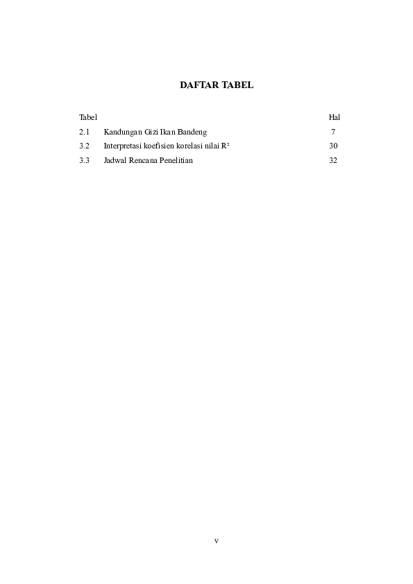 (DOC) DAFTAR TABEL | ae yun - Academia.edu