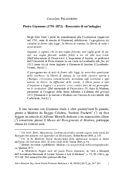 Pietro Giannone (1791-1872)