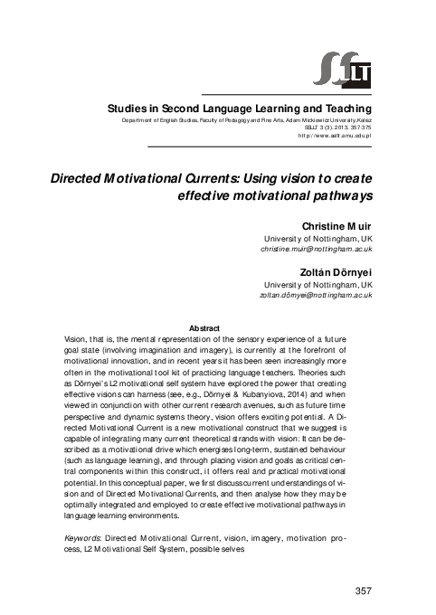 (PDF) Studies in Second Language Learning and Teaching Directed ...