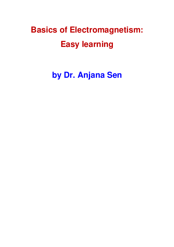 (PDF) Basics of Electromagnetism: Easy learning
