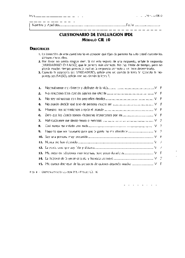 (PDF) IPDE TEST DE PERSONALIDAD