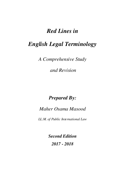 (PDF) Redlines in English Legal Terminology "A Comprehensive Study with ...