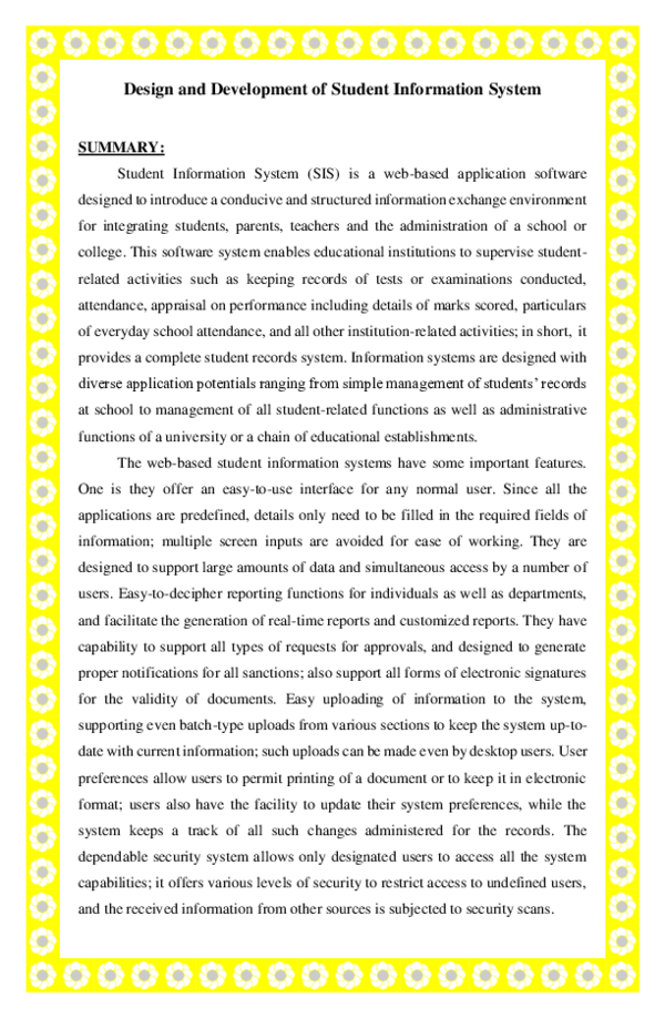 (DOC) DESIGN AND DEVELOPMENT OF STUDENT INFORMATION SYSTEM-reaction