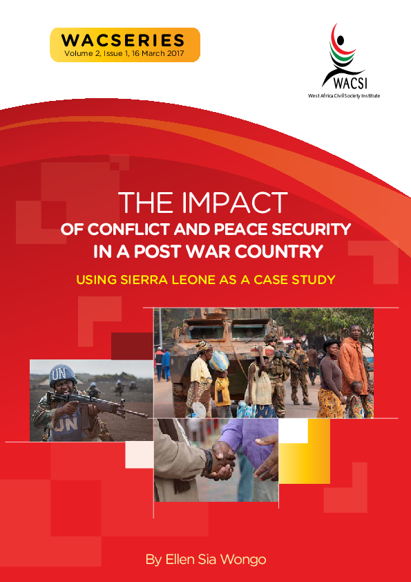 (PDF) " The impact of Conflict and Peace Security in a Post War Country ...