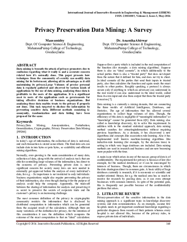 Pdf The Impact Of Data Perturbation Techniques On Data Mining Rick