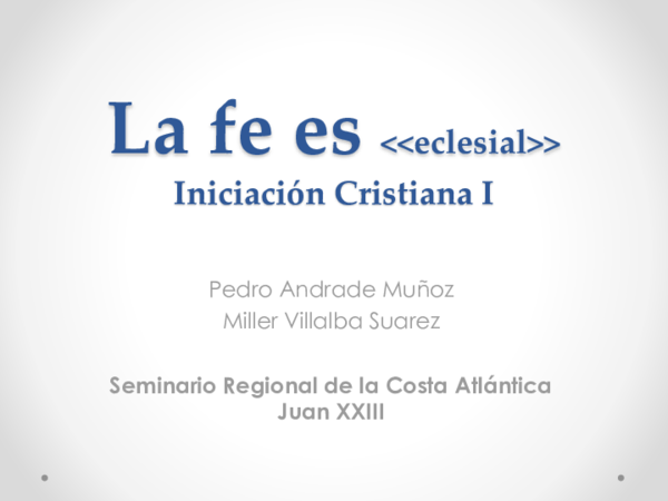 (PPT) Que es la fe