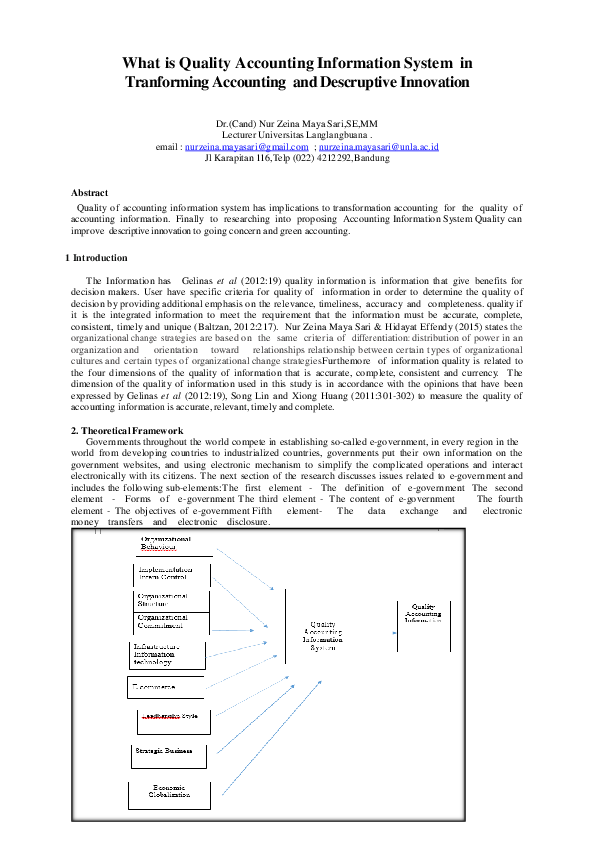 (PDF) What is Quality Accounting Information System in Tranforming ...