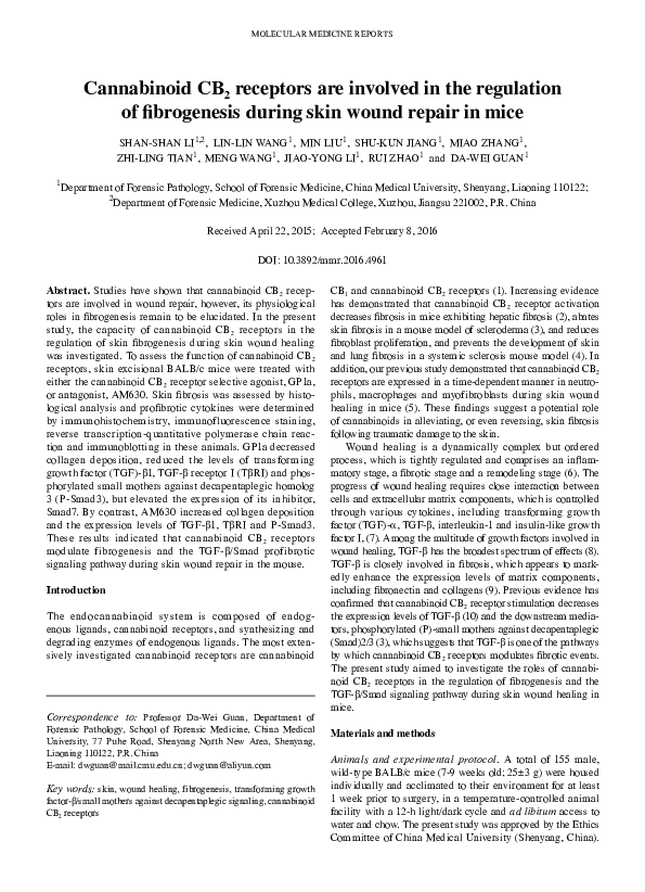 (PDF) MOLECULAR MEDICINE REPORTS