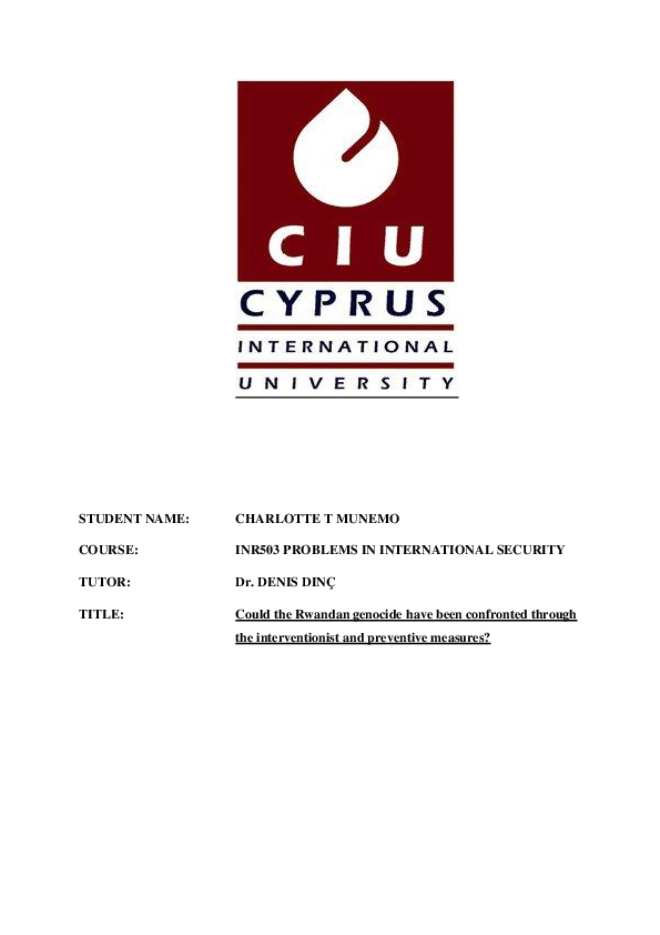 (PDF) RWANDAN GENOCIDE (1)