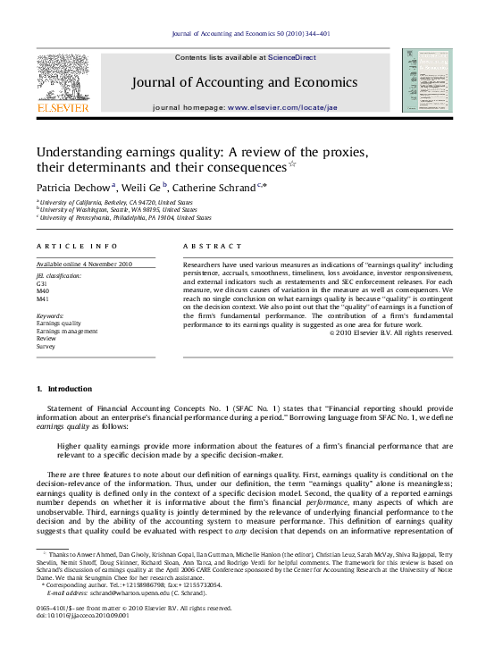 (PDF) Earnings Quality | Dewi Melinda - Academia.edu