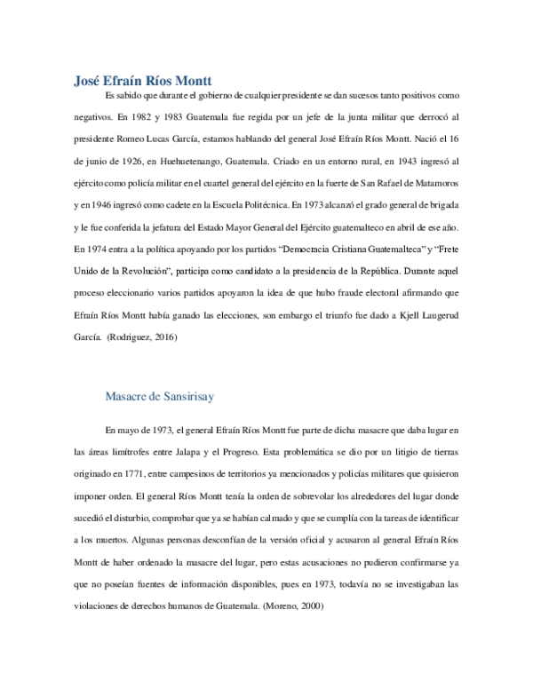 (DOC) José Efraín Ríos Montt