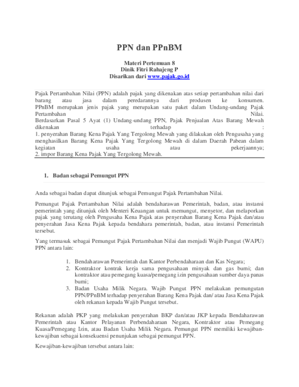 (DOC) PPN dan PPnBM