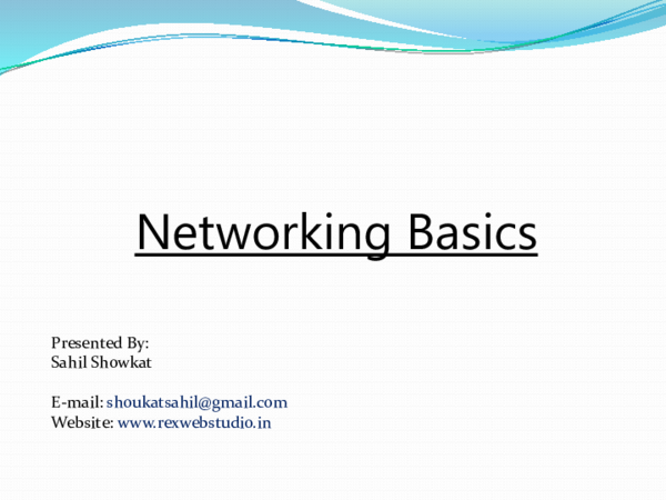 (PPT) Networking Basics | Sahil Showkat - Academia.edu