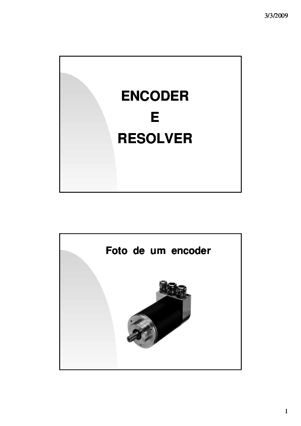 (PDF) ENCODER E RESOLVER Foto de um encoder