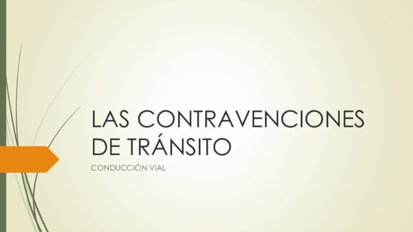 (PPT) LAS CONTRAVENCIONES DE TRANSITO