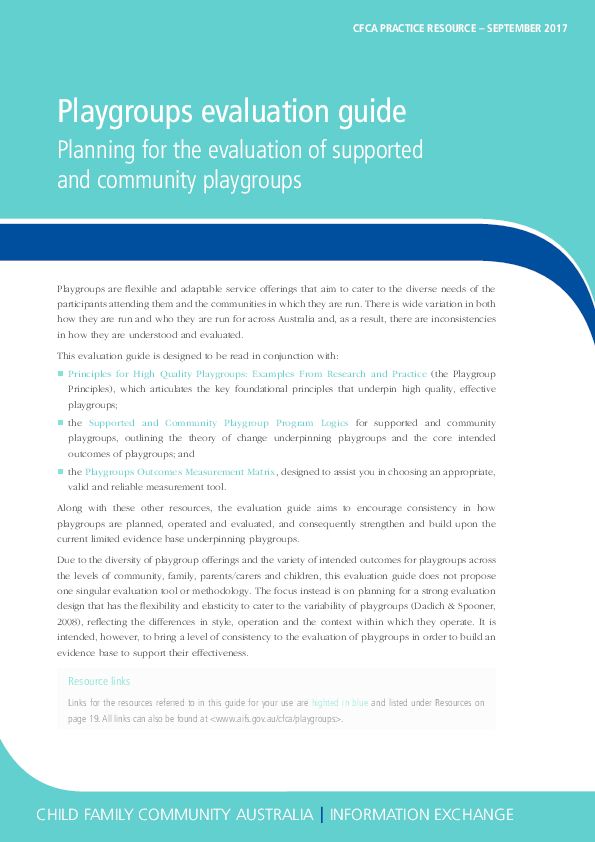 (PDF) Playgroups evaluation guide