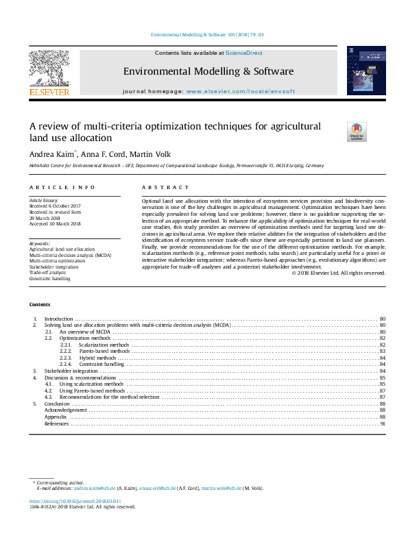 (PDF) A review of multi-criteria optimization techniques for ...