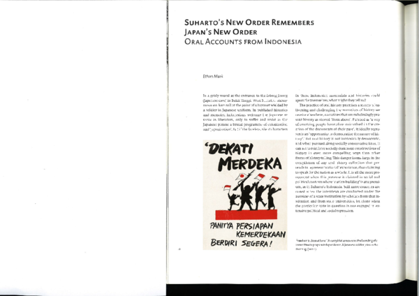 (PDF) "Suharto's New Order Remembers Japan's New Order: Oral Accounts ...