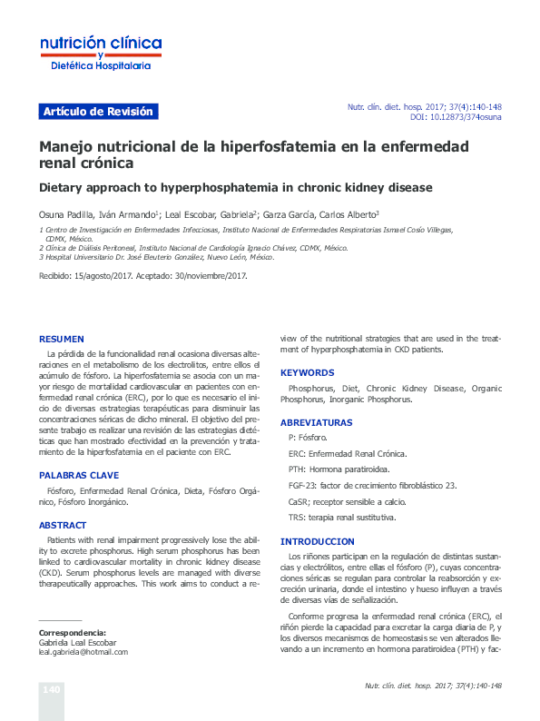 (PDF) Manejo nutricional de la hiperfosfatemia en la enfermedad renal ...