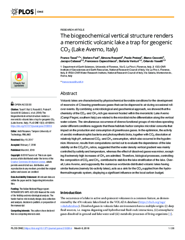 (PDF) The biogeochemical vertical structure renders a meromictic ...
