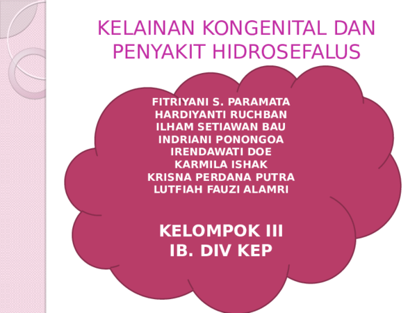 (PPT) HIDROSEFALUS.1B.pptx | Fitriyani Paramata - Academia.edu