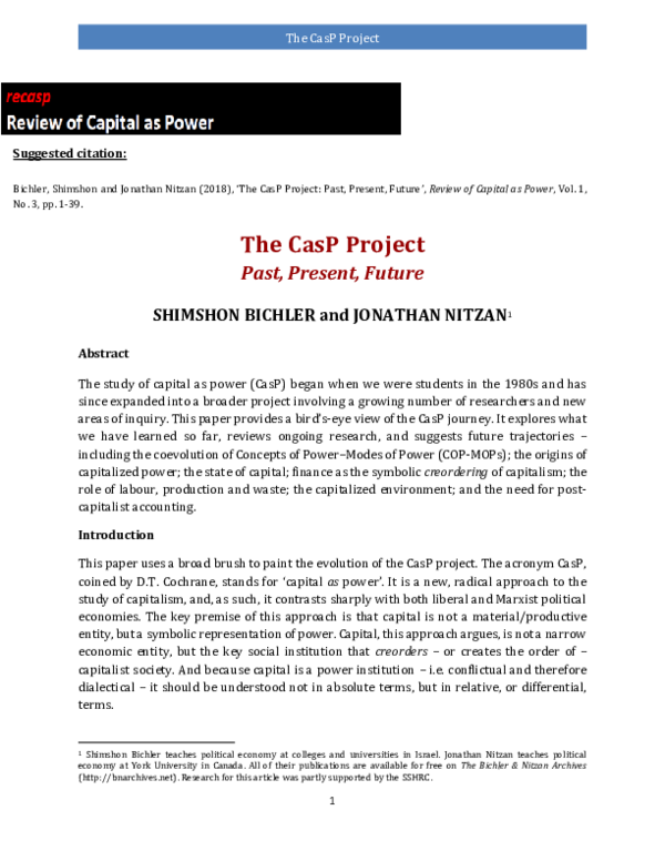 (PDF) The CasP Project The CasP Project Past, Present, Future ...