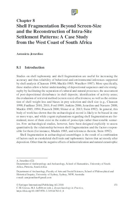 (PDF) Shell Fragmentation Beyond Screen-Size and the Reconstruction of ...