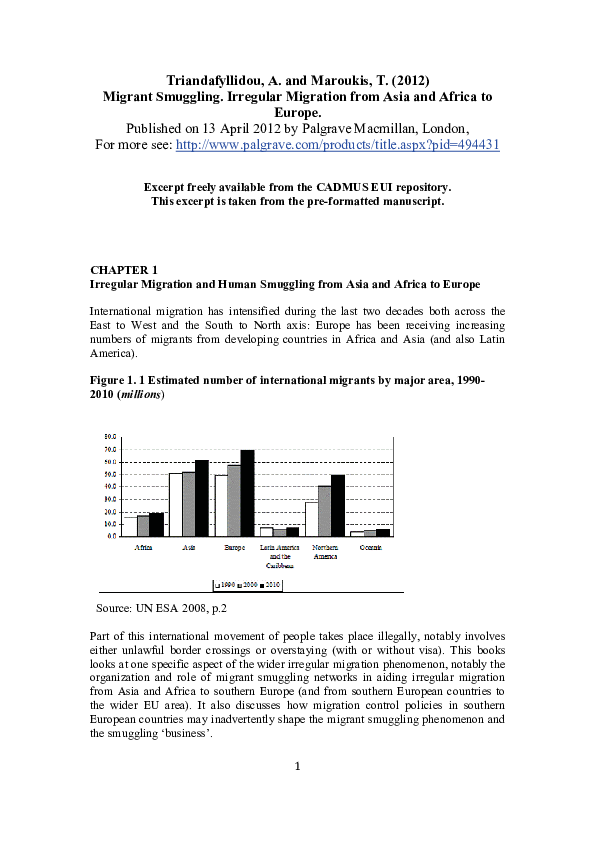 (PDF) Migrant Smuggling: Irregular Migration From Asia and Africa to Europe