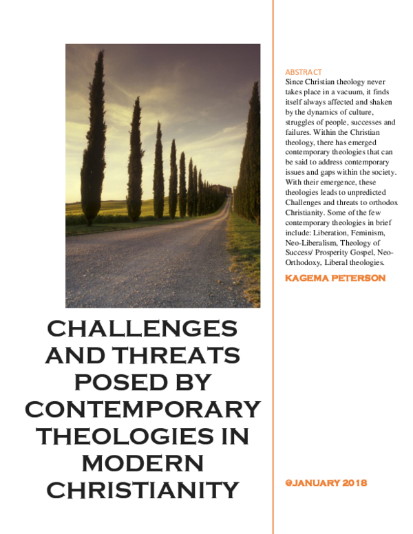 (PDF) CHALLENGES AND THREATS POSED BY CONTEMPORARY THEOLOGIES IN MODERN ...