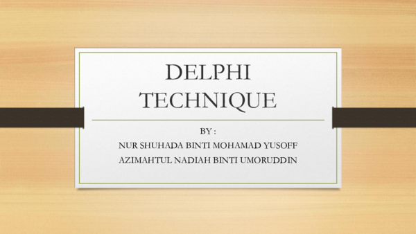 (PPT) DELPHI TECHNIQUE