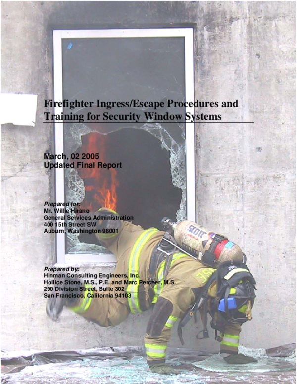 (PDF) Firefighter Ingress/Escape Procedures 1 and Training for Security ...