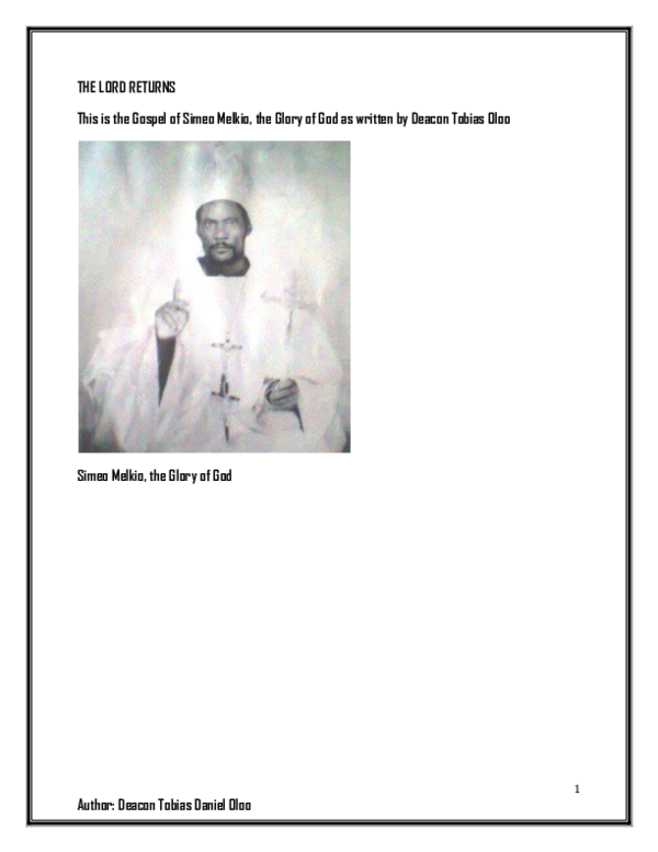 (PDF) Simeo Ondeto: Life and Teachings of the Founder of Legion Maria