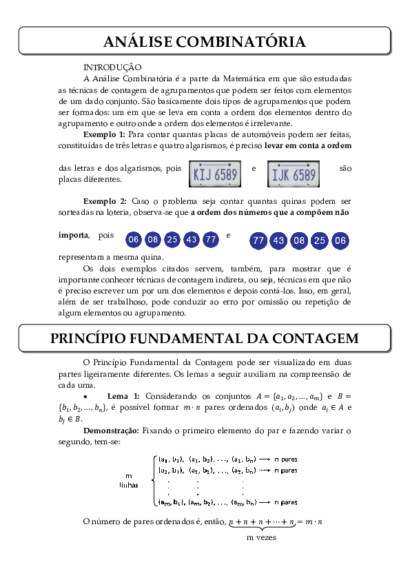 (PDF) Analise combinat
