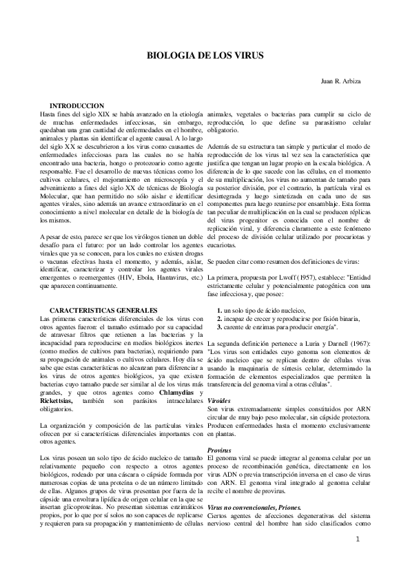 (PDF) BIOLOGIA DE LOS VIRUS