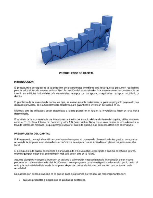 (PDF) PRESUPUESTO DE CAPITAL