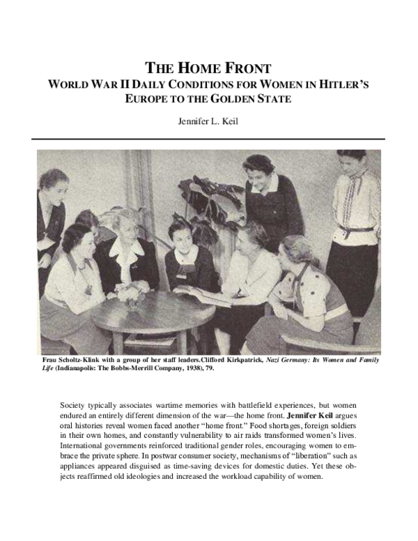 (PDF) The Home Front