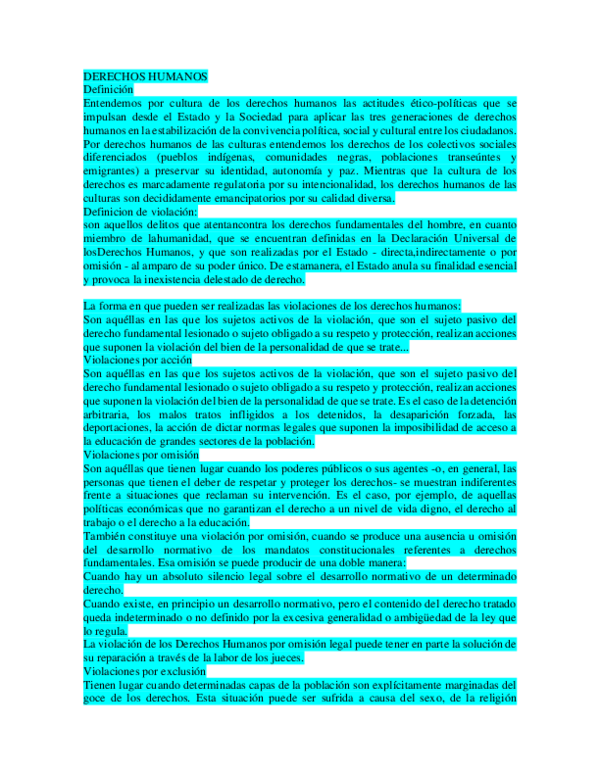(DOC) Violacion de los Derechos Humanos | Dana Sánchez Korsi - Academia.edu
